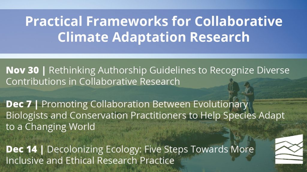 New NW CASC Webinar Series: Practical Frameworks for Collaborative ...